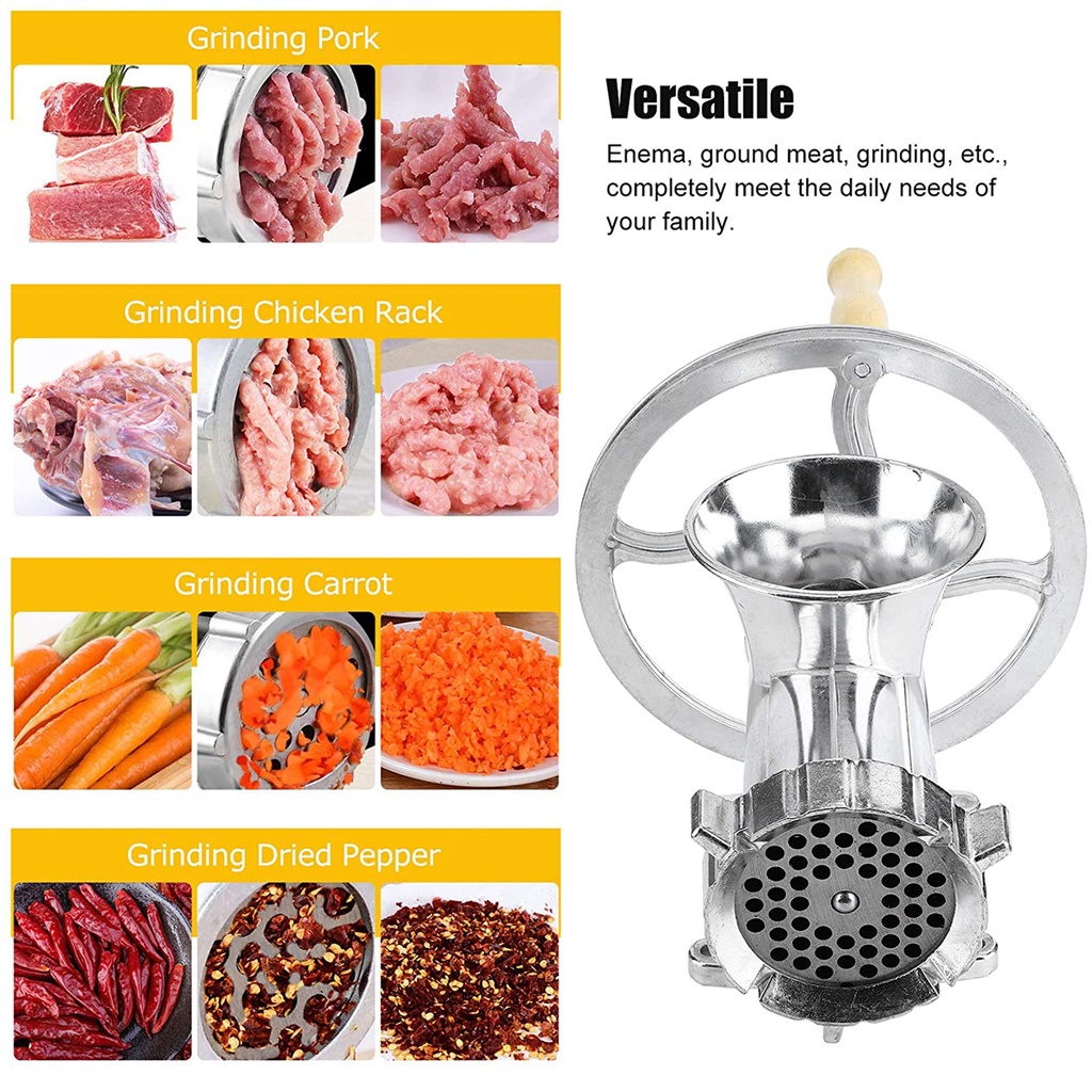 Hand Crank Manual Meat Grinder Sausage Pasta Maker Noodle Dishes Making ...