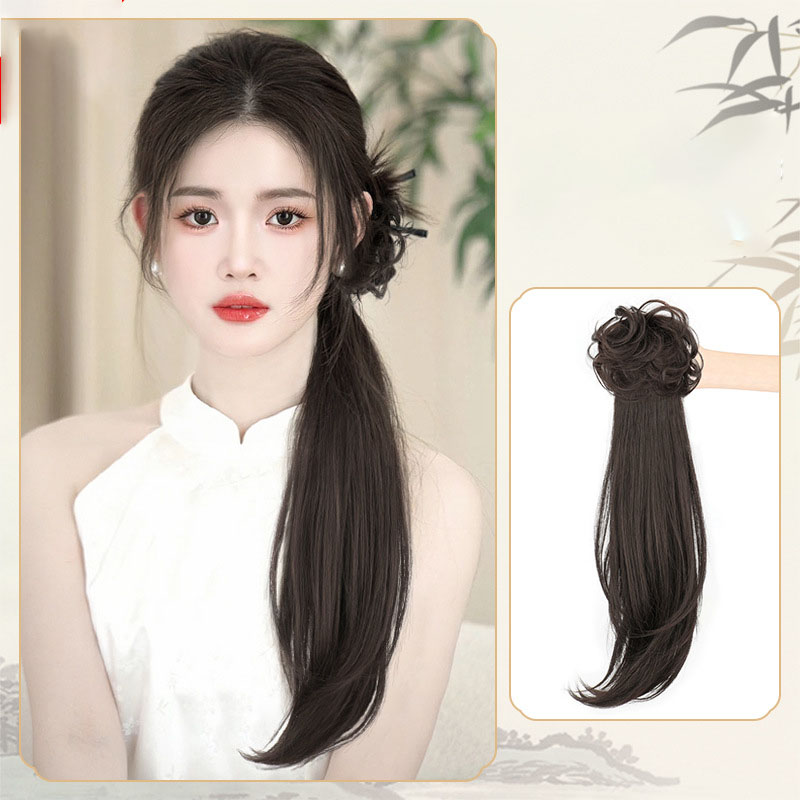 [Magpie]New Chinese style grip style micro curled ponytail natural ...
