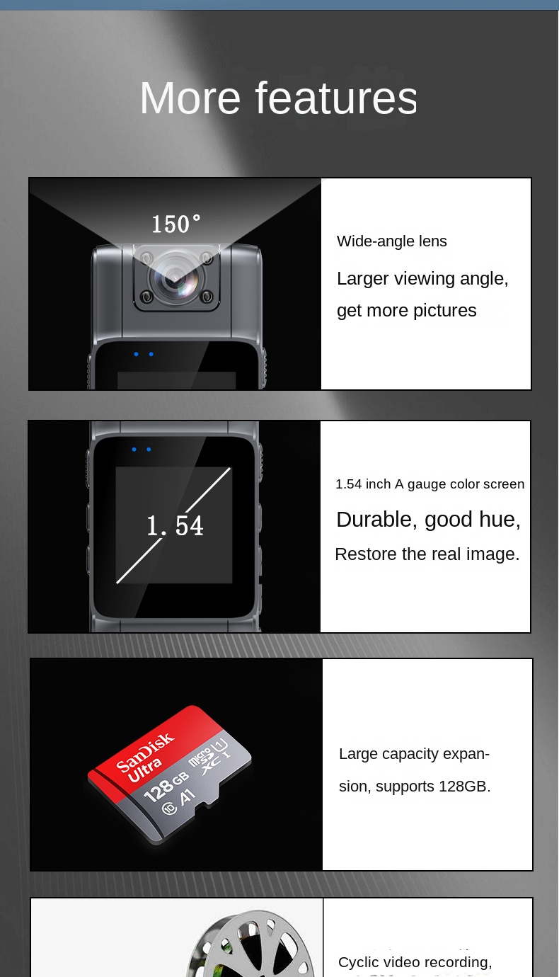 L11 2K Action Camera IR Night Vision Body Camera Video Recorder ...