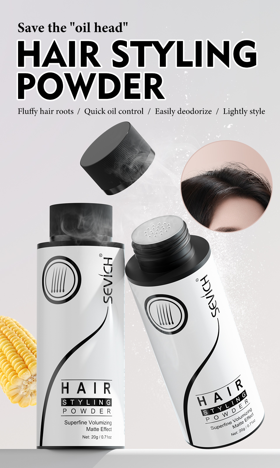 SEVICH Hair Styling Powder Styling Control Volume Powder Instantly (20g ...