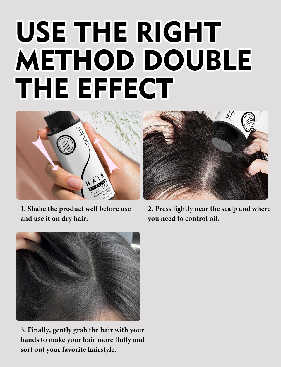SEVICH Hair Styling Powder Styling Control Volume Powder Instantly (20g ...