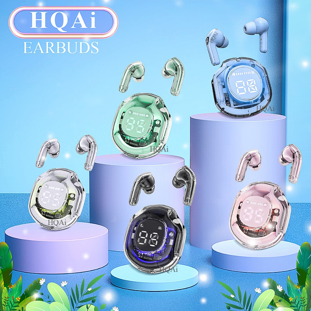 Hqai H5 Bluetooth Earphone Wireless Tws Earbuds Build-In Mic Long ...