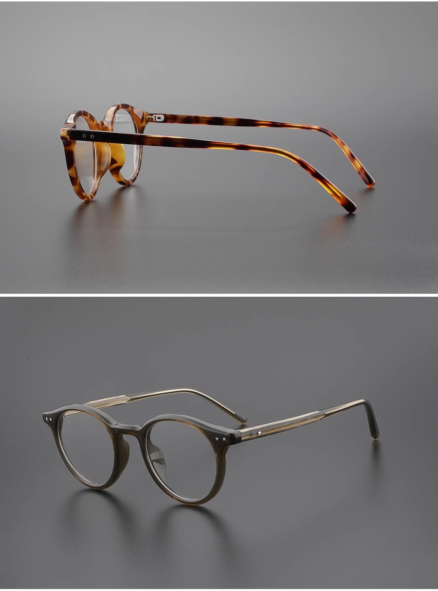 Retro Oval Glasses Frame Detachable Polarized Clip-On Sunglasses Punk ...