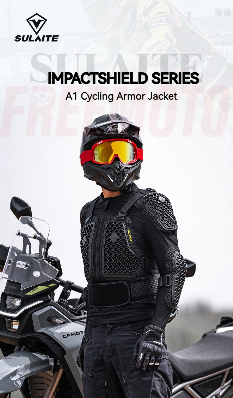 SULAITE Motorcycle Jacket Honeycomb Full Body Armor Protection Jackets ...