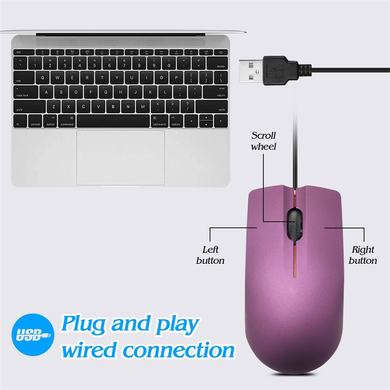 hot selling# Lenovo M20 USB Wired mini Mouse 1200 DPI Optical Mouse For ...