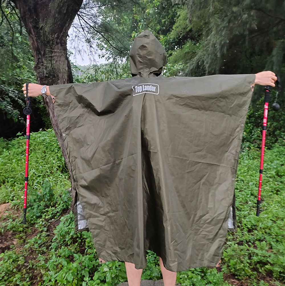 3 in 1 Raincoat Lightweight Poncho Outdoor Hiking Raingear Waterproof ...
