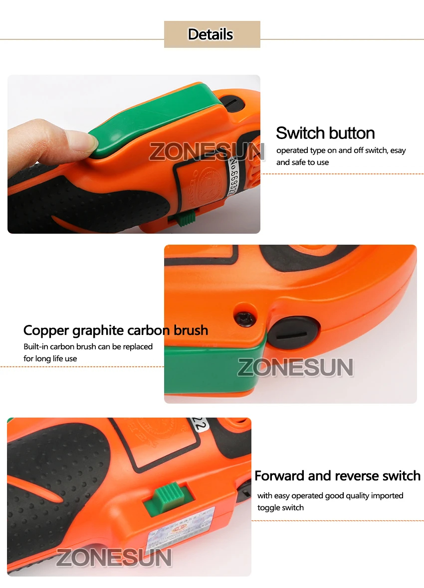 ZONESUN 100W Hand Held Bottle Capping Tool Screw Cap Manual Capping ...