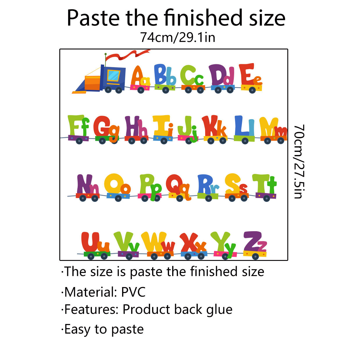 Educationa Wall Stickers Alphabet Wall Decals ABC Letter Wall Stickers ...