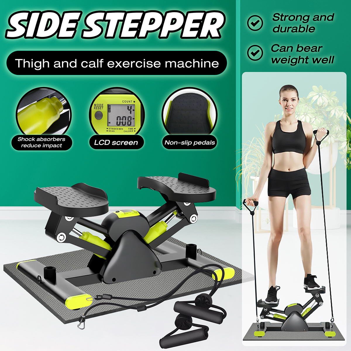 Stepper V-Shape Stepper Exercise Step With a pulling rope Exercise ...