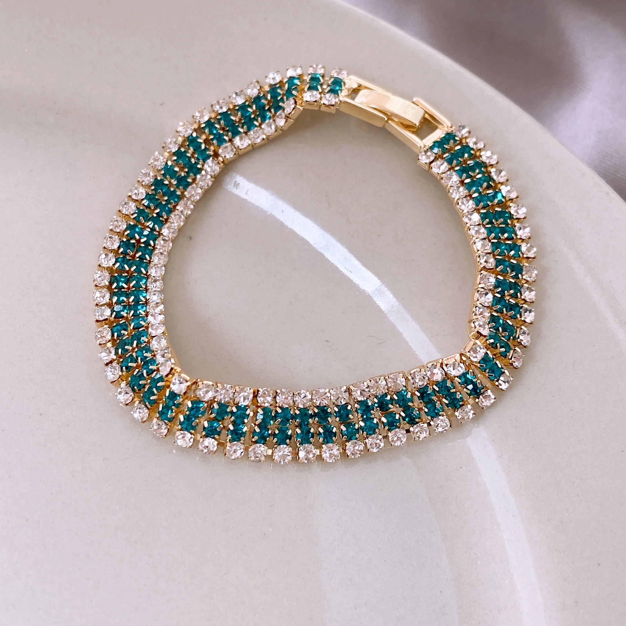 DREJEW Full diamond-encrusted bracelet, European and American ...
