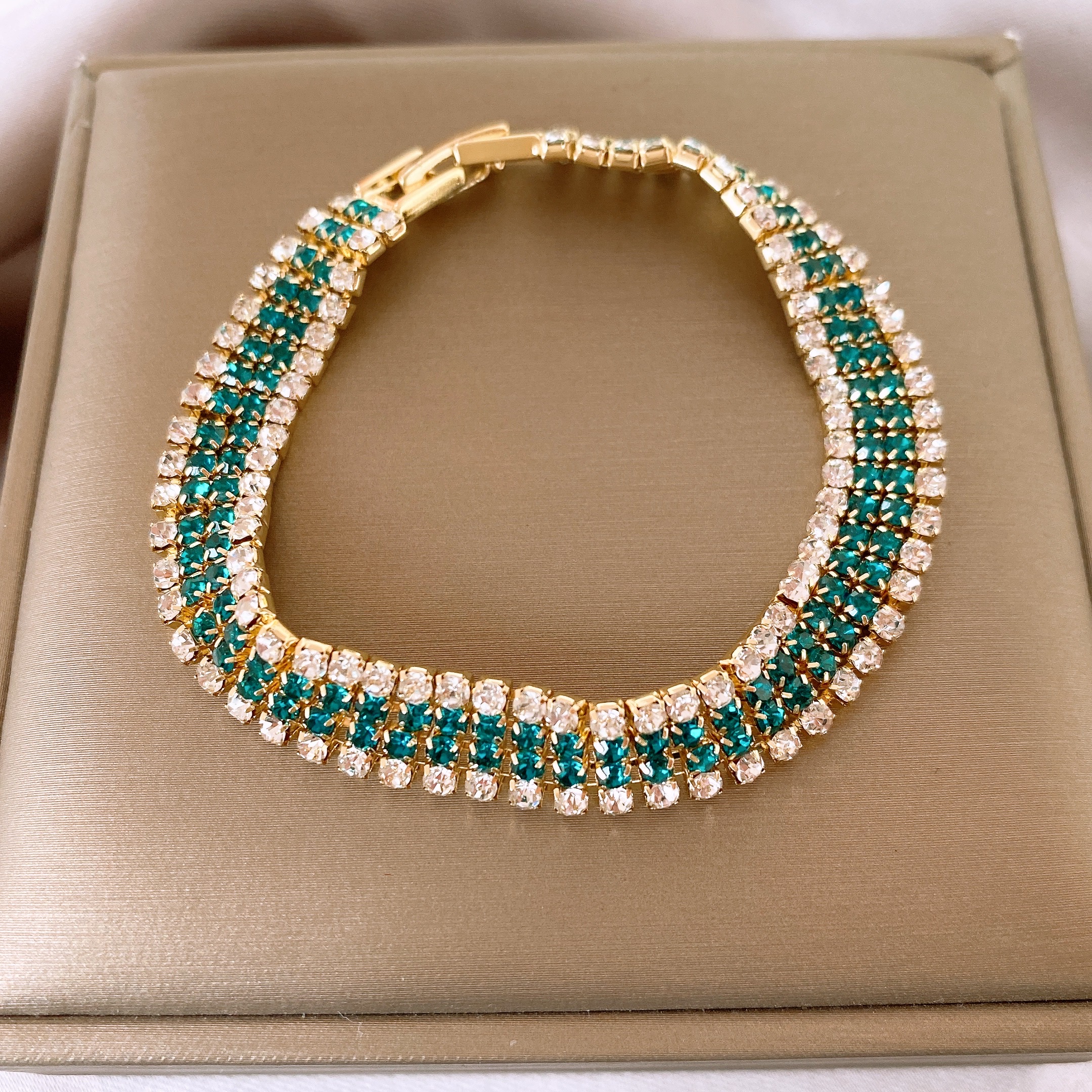 DREJEW Full diamond-encrusted bracelet, European and American ...