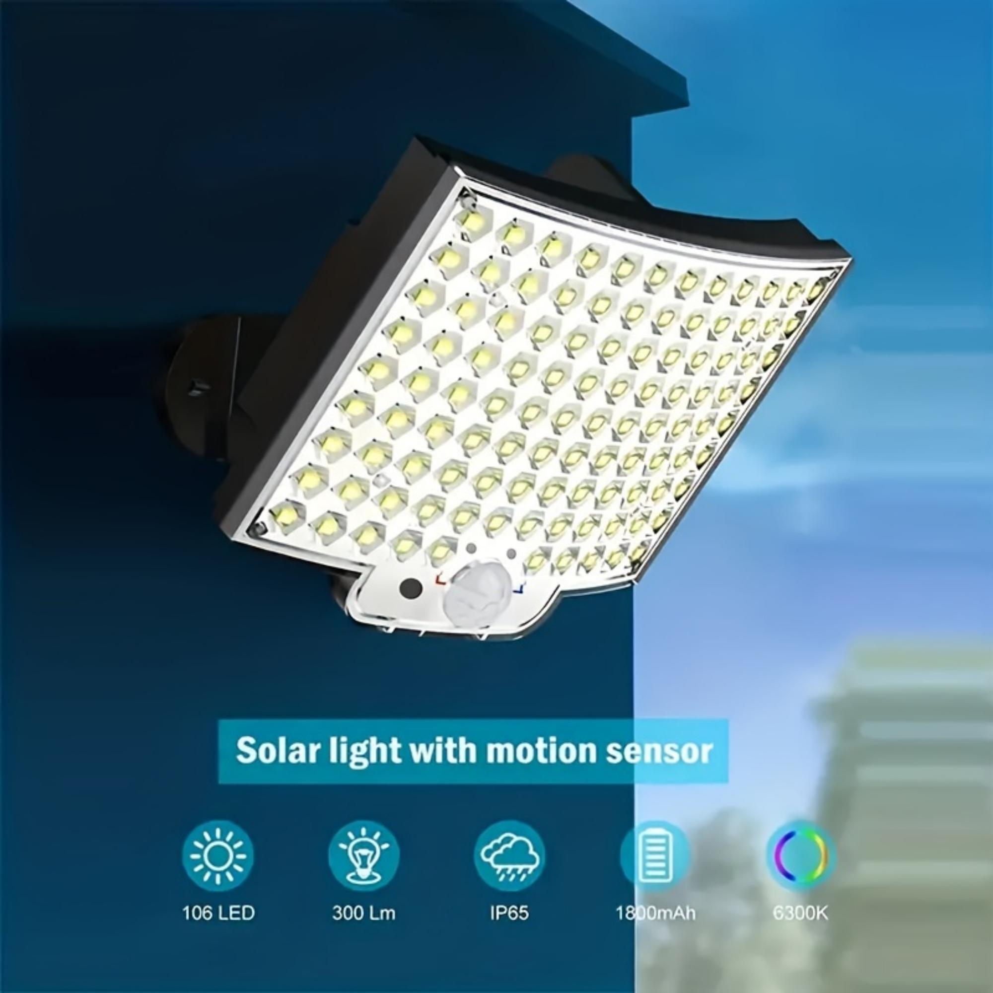 1pc Solar courtyard light 106LED solar wall light solar lawn light ...