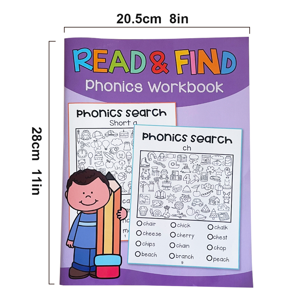 43 Pages Phonics Workbook English Educational Activities book for Kids ...