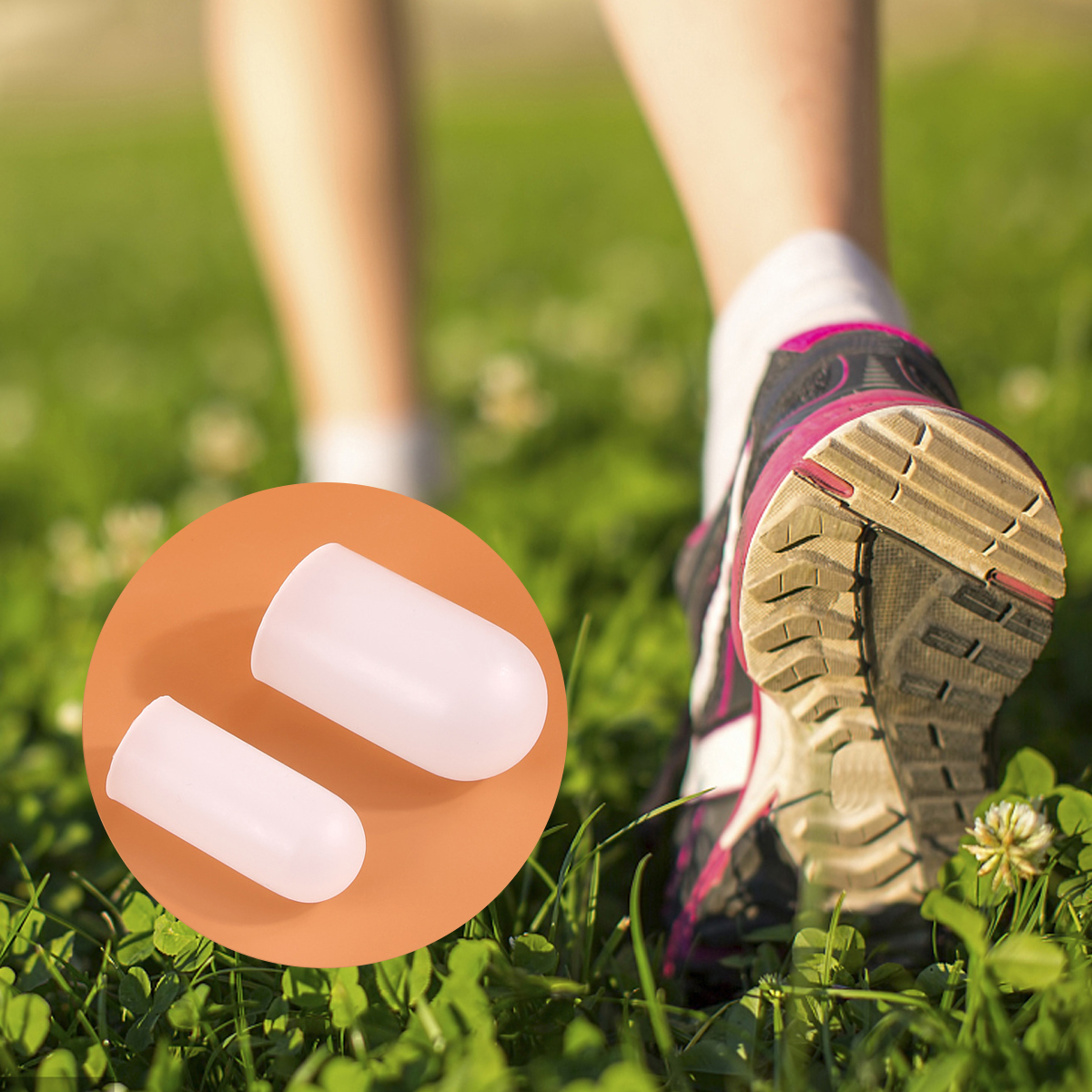 1 Pair Gel Toe Protector Toe Sleeves, Silicone Toe Caps to Cushion Toe ...