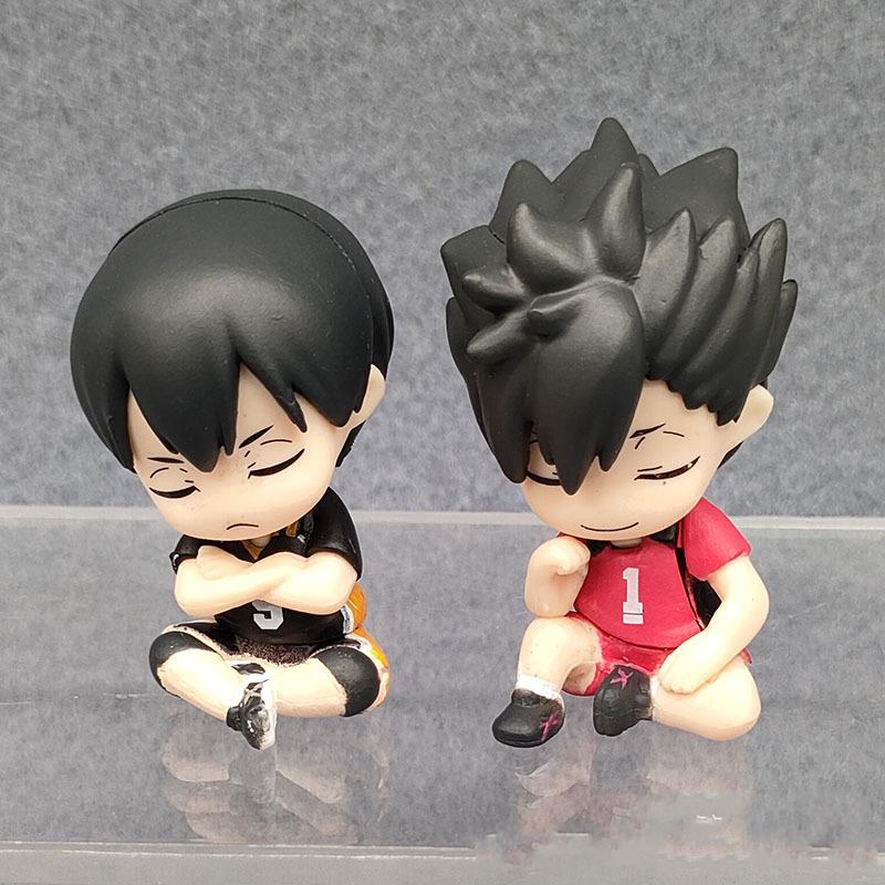 4Pcs/Set Haikyuu Sleep Sit Ver. Figure Hinata Shoyo Tobio Kageyama ...