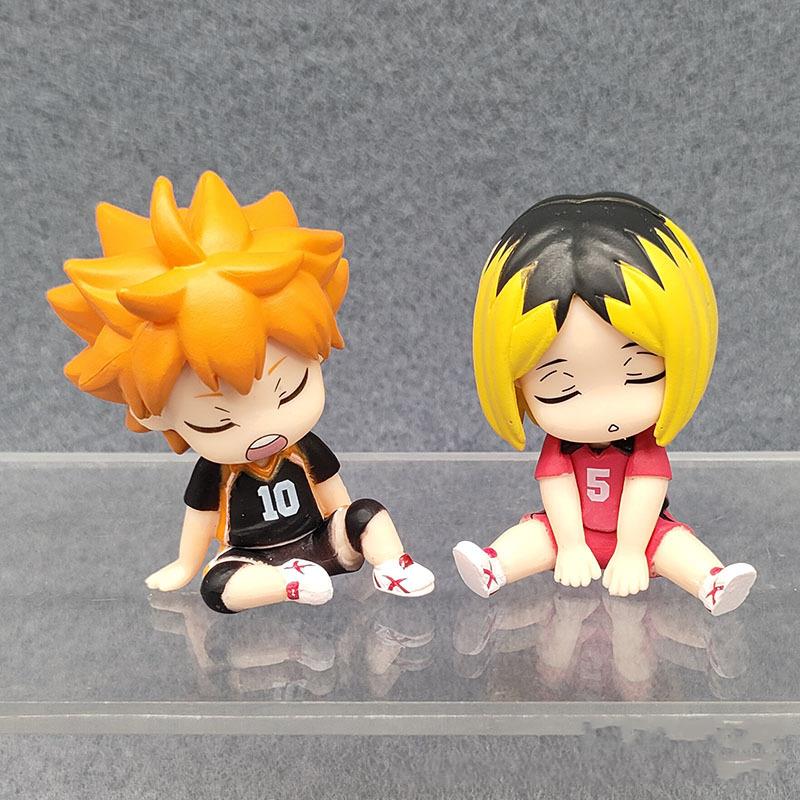 4Pcs/Set Haikyuu Sleep Sit Ver. Figure Hinata Shoyo Tobio Kageyama ...