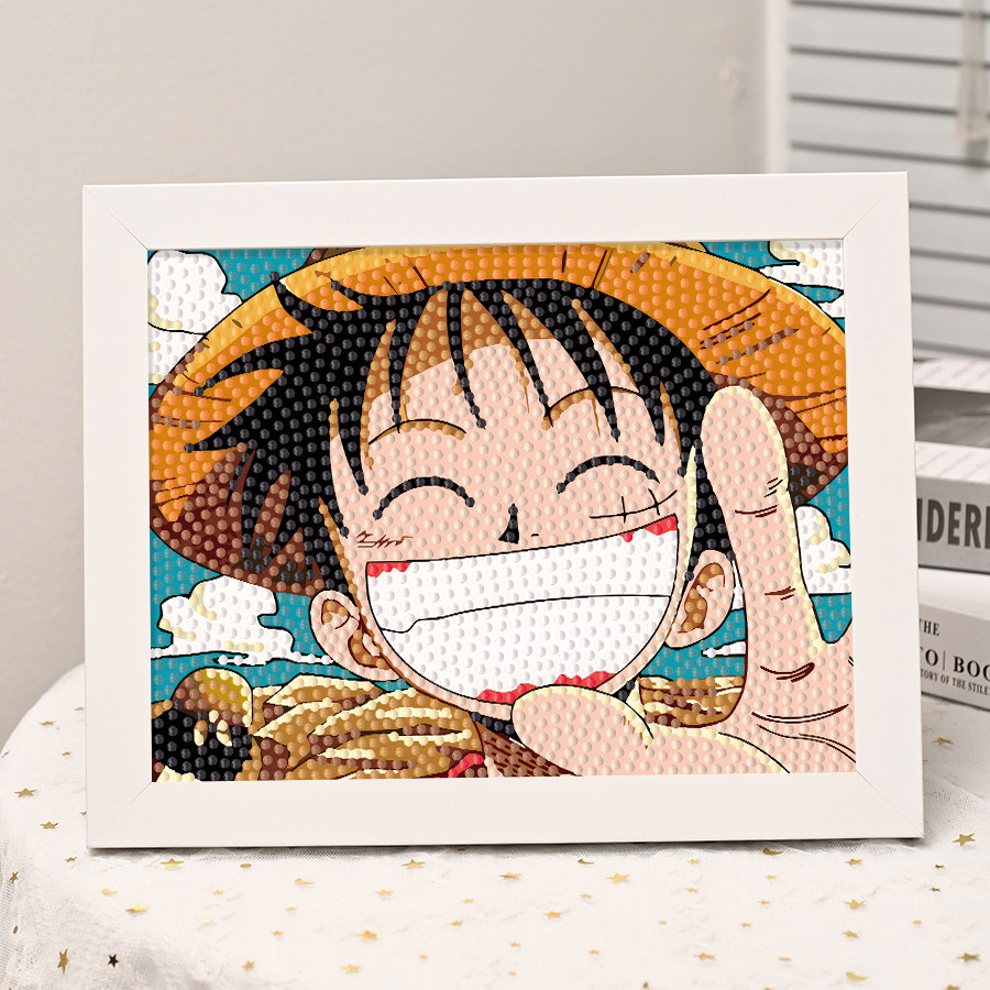 Kids Diamond Painting kit Luffy ONE PIECE cartoon diamond painting set ...