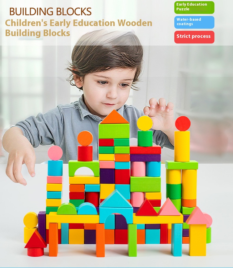 100 Piece Building Block Set Bricks 积木 礼物 Mainan Budak Lelaki Brick ...