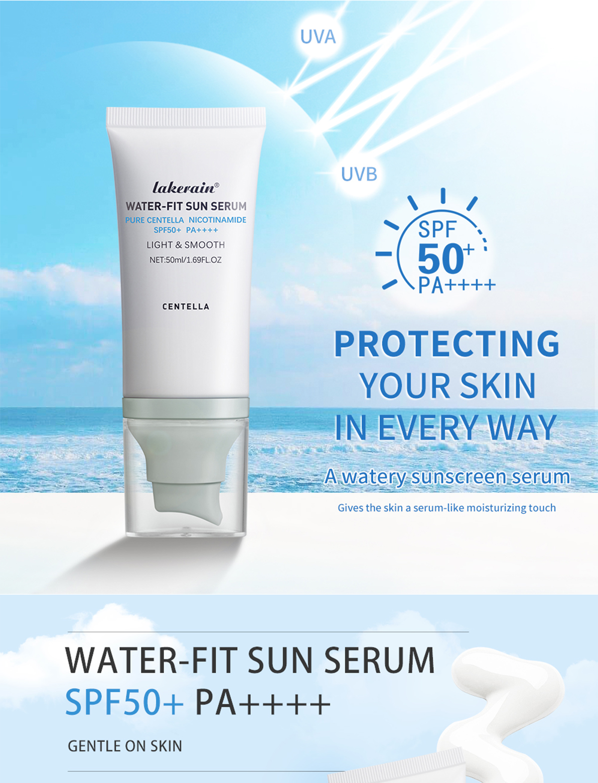 Sunscreen SPF 50 PA+++ Sun Serum Moisture Skin Sunscreen Madagascar ...