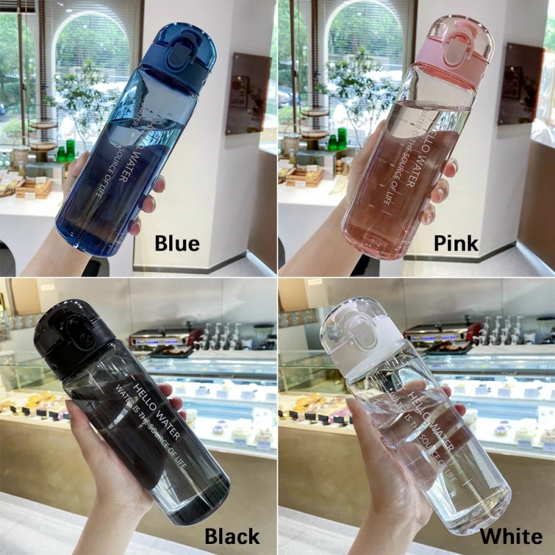 Portable Sports Water Bottle 780ml Leakproof Drinking Bottle Portable Gym Travel Clear Drinking ...