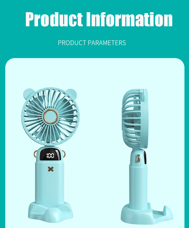 1PC Portable Mini 5-speed fan student travel cartoon electric Foldable ...