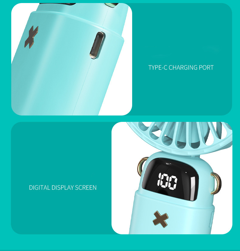 1PC Portable Mini 5-speed fan student travel cartoon electric Foldable ...