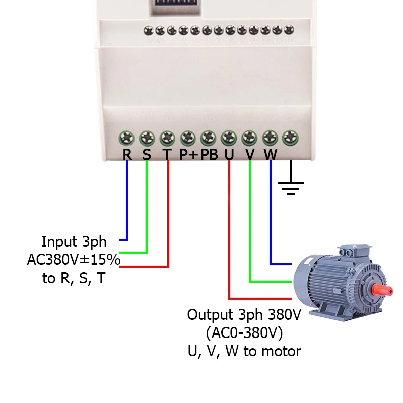 3.7KW Frequency Inverter VFD 3-phase 220V 380V 0.75KW Universal VFD ...