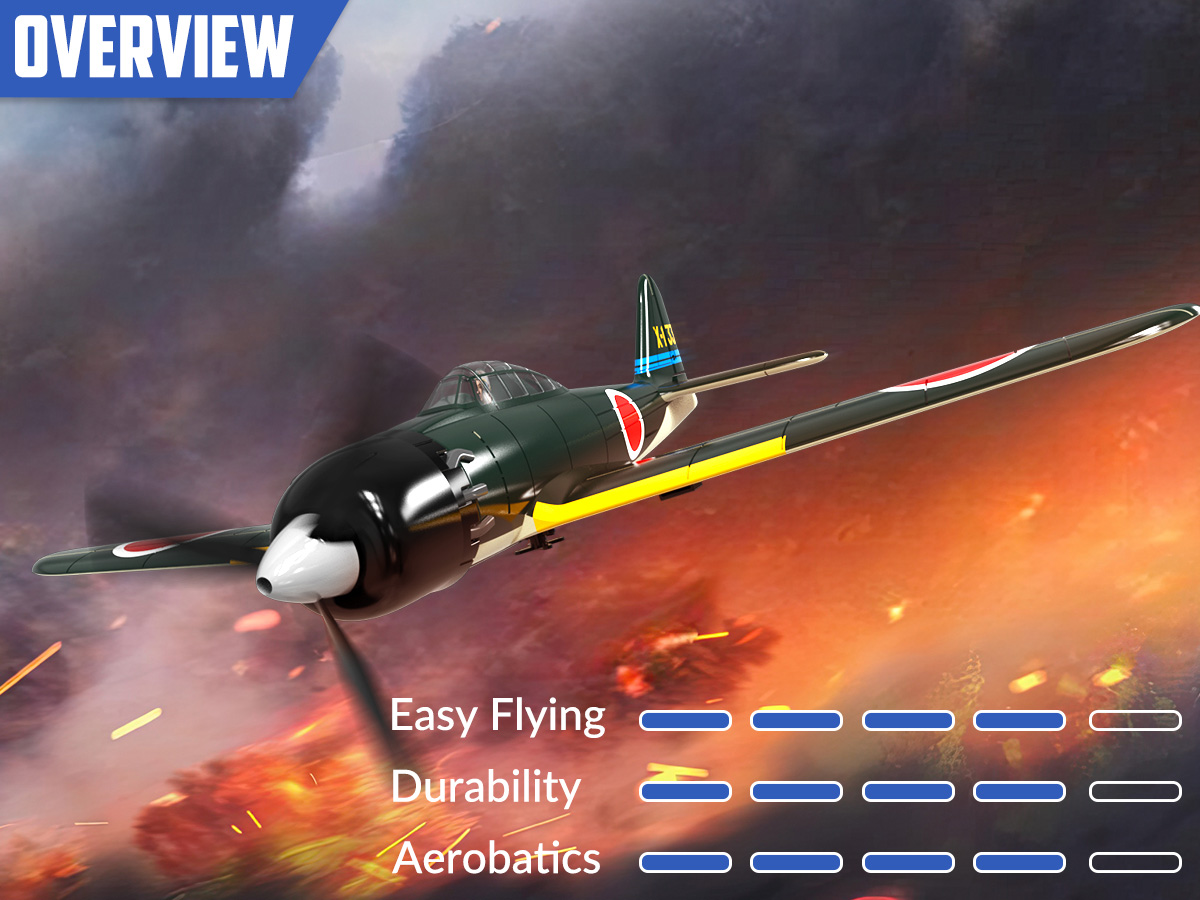 VOLANTEXRC RC Plane A6M Zero Kapal Terbang Control Plane EPP 400mm ...