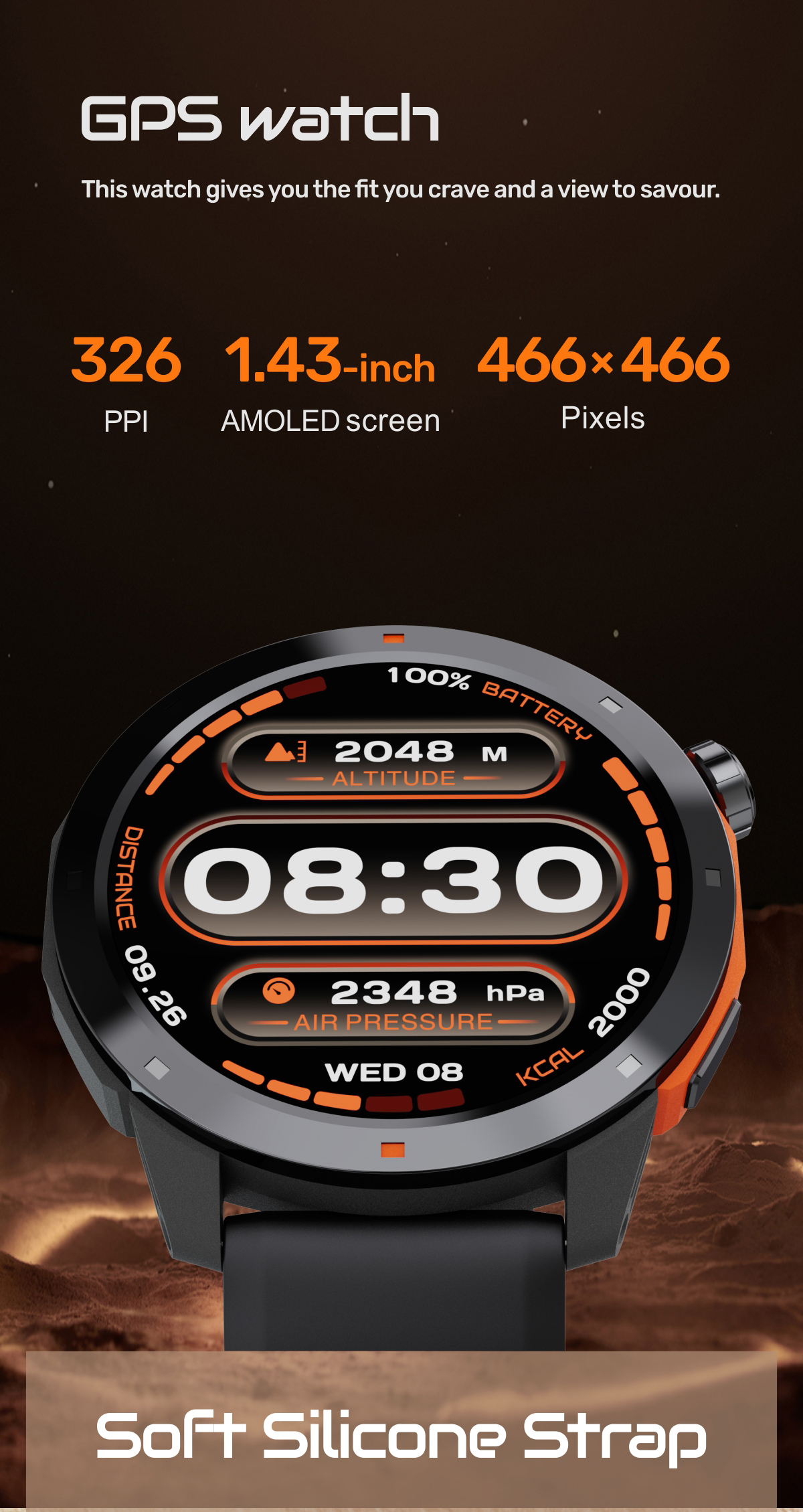 HELLO Navi R3 Smart Watch GPS Map Running Pace AOD Display Amoled ...