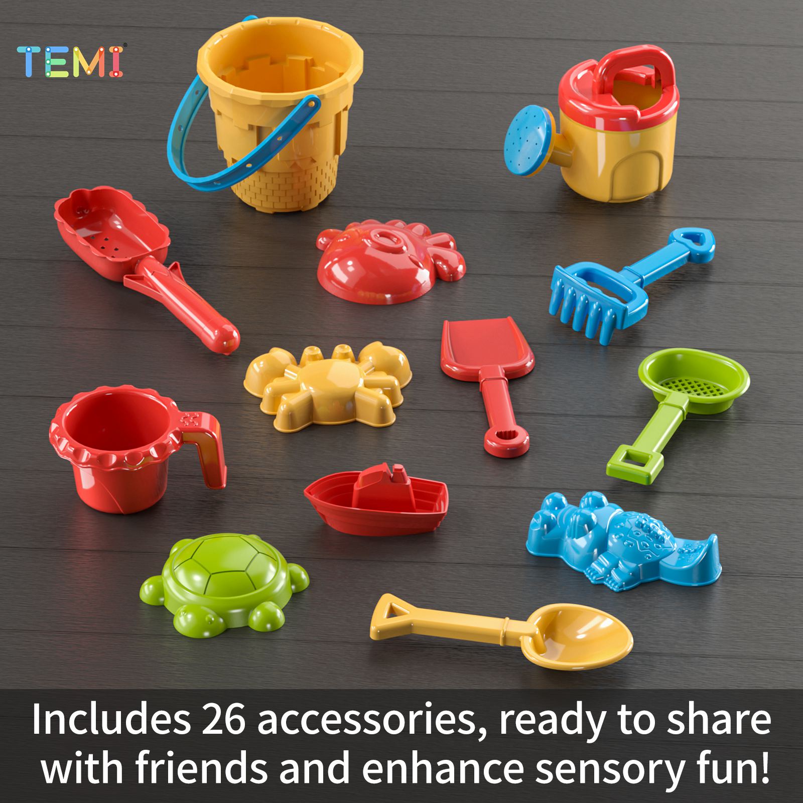 ⭐Shipment from Malaysia ⭐TEMI Water Table Toys Play Beach Set Sand Whee ...