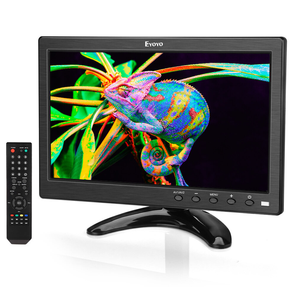 Eyoyo10 inch Small TV Monitor HDMI Portable Kitchen TV, 1024x600 LCD ...