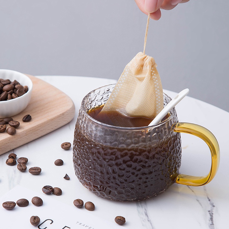 100Pcs Non-woven Disposable Empty Tea Filter Bag Food Grade Cotton ...