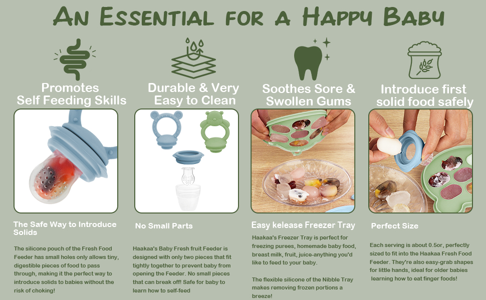 Baby Silicone Teething Fruit Food Feeder Pacifier & Breastmilk Popsicle ...