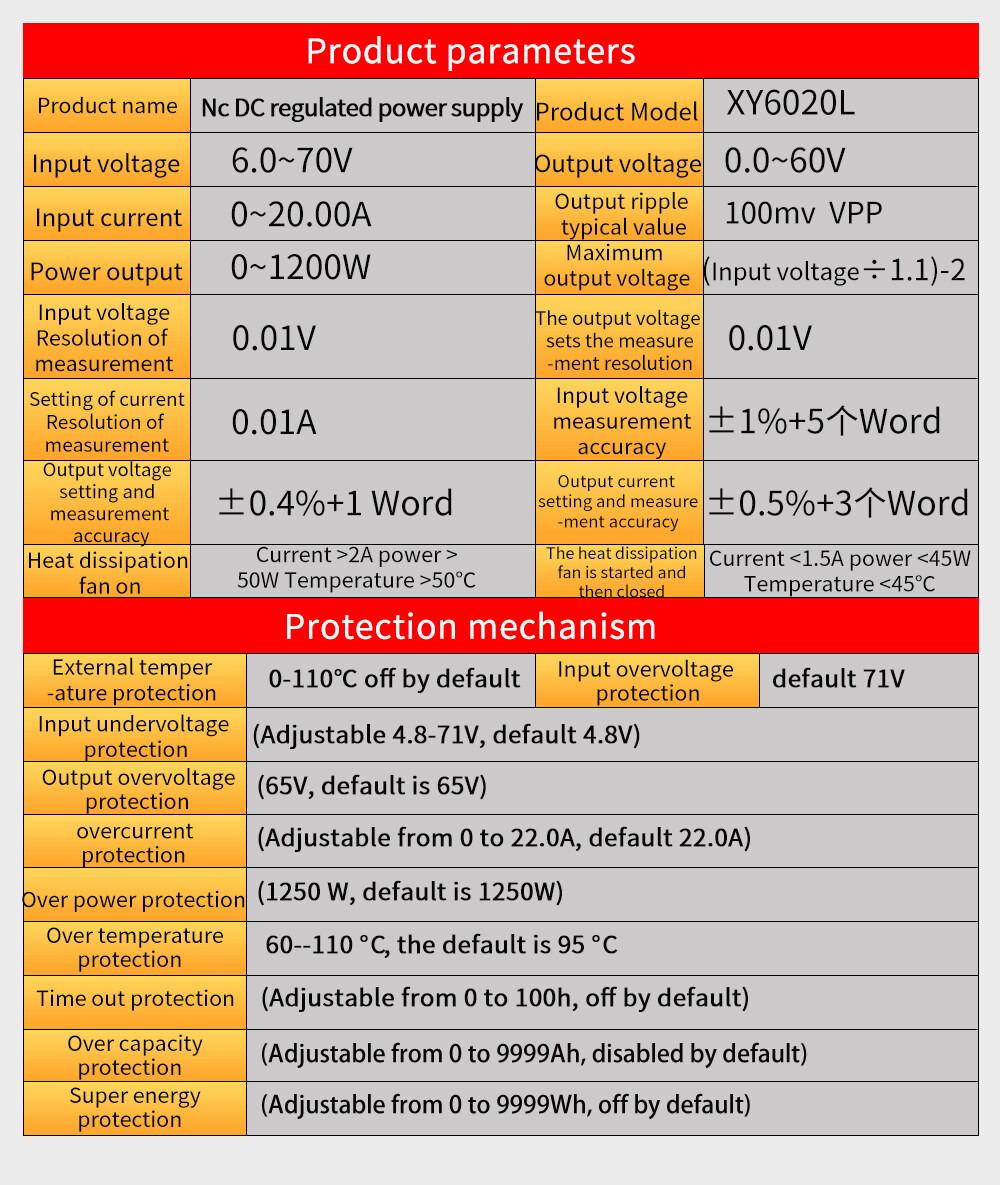 XY6020L CNC adjustable DC stabilized power supply voltage and constant ...