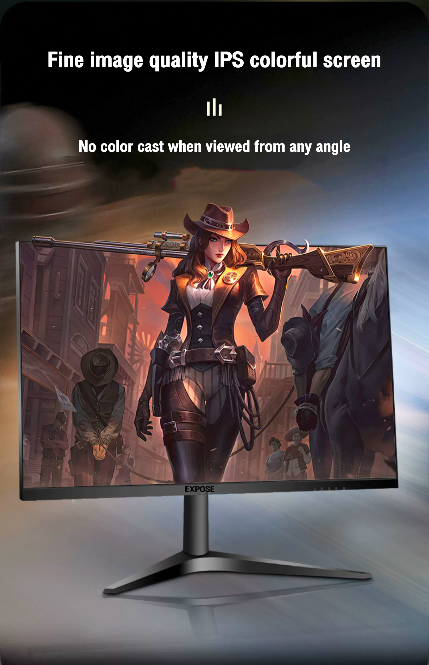 EXPOSE Monitor 24 Inch IPS Built-in Speaker Monitor PC 1080P 75HZ ...