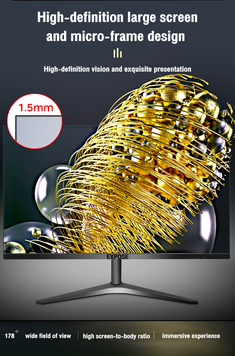 EXPOSE Monitor 24 Inch IPS Built-in Speaker Monitor PC 1080P 75HZ ...