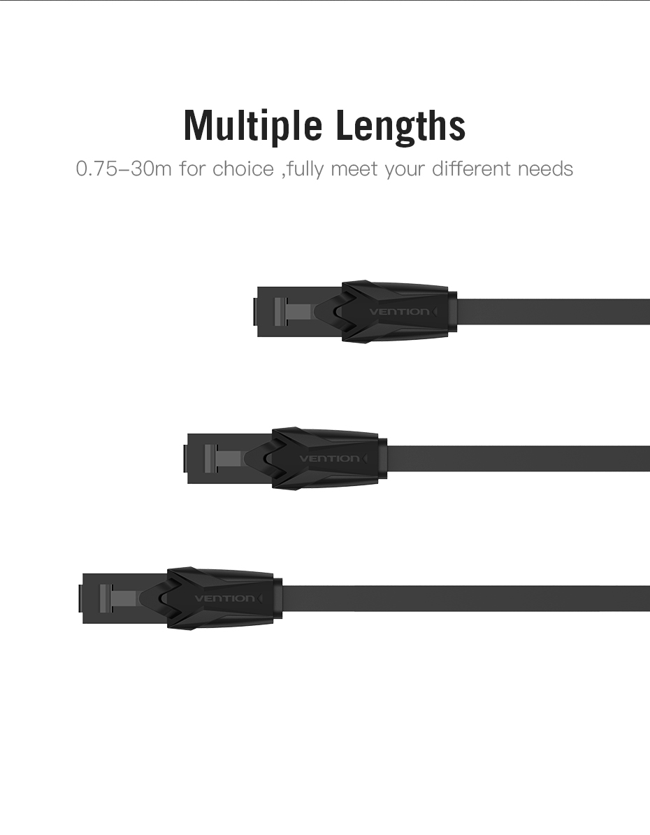 Vention, cable length 20 m. - 40 m., LAN cable, CAT 6, high speed LAN ...