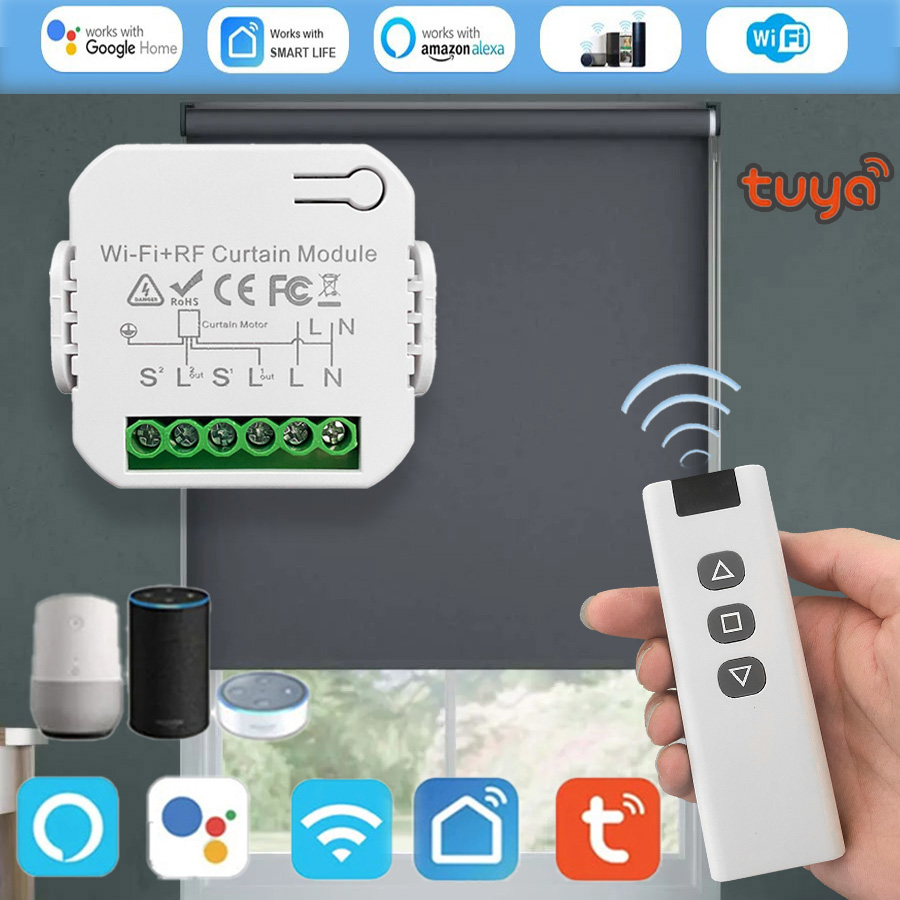 Tuya WIFI And Remote Control Smart Curtain Electric Curtain Motor ...