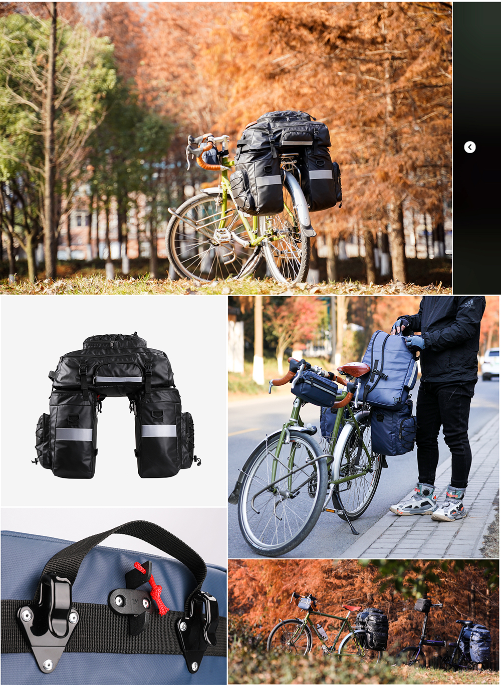 Rhinowalk 3-In-1 Waterproof Bike Rear Rack Bag (65L) | Shopee Malaysia
