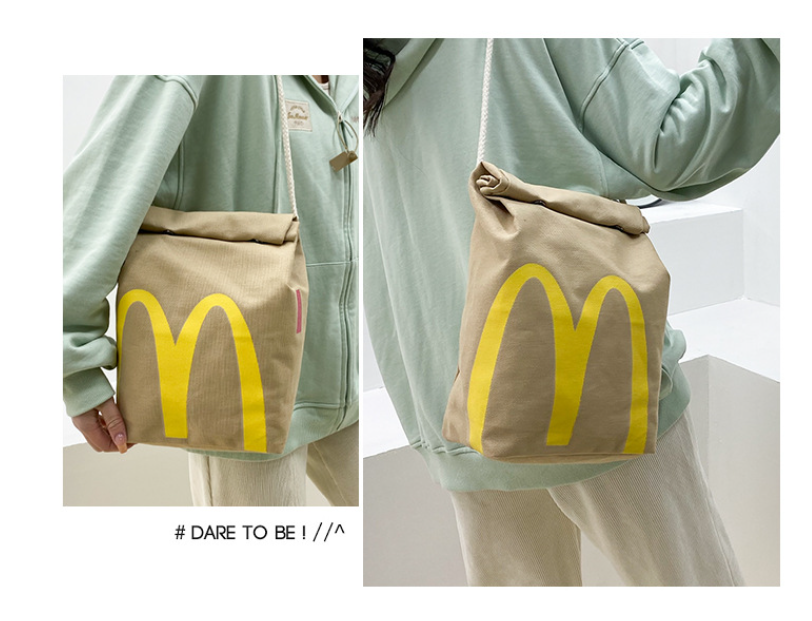 Mcdonald's Bag Paper Bag Backpack Women's Backpack Large Capacity ...