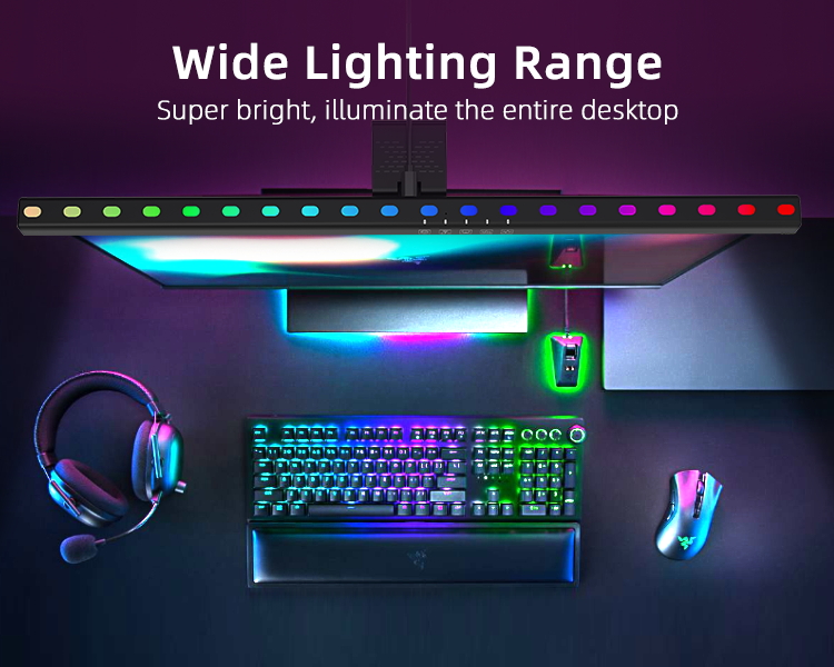 Remote Monitor Light Bar Dimmable Screen Hanging Lights USB Led Table ...