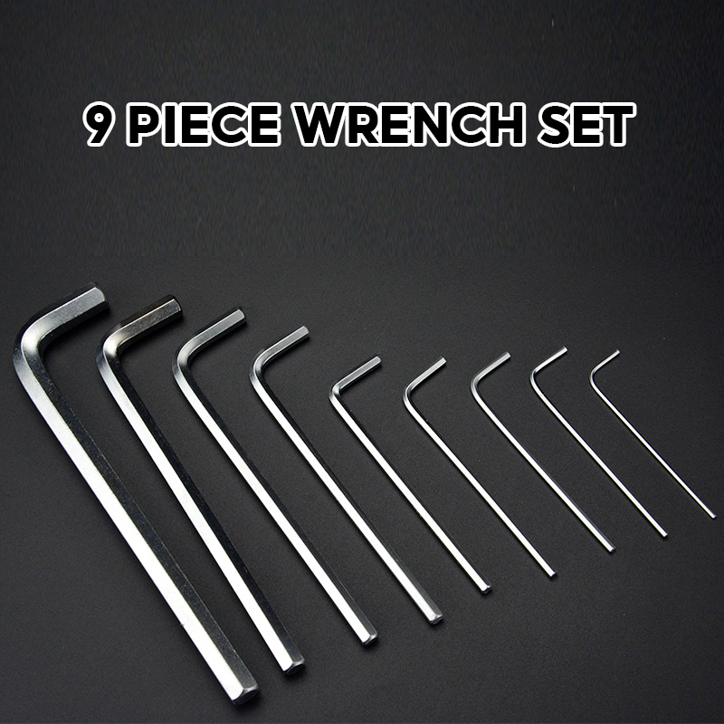 9Pcs Allen Key Ball Point Flat Head Hex Torx Star Extra Long L-type ...