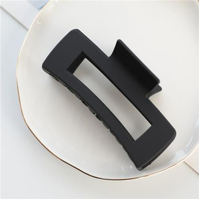 Korean Fashion Elegant Black Grab Clip Women's Frosted Hair Clip Back ...