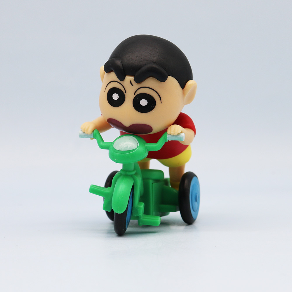 4Pcs/Set Anime Crayon Shin-chan Figure Sports Nohara Shinnosuke Cycling ...