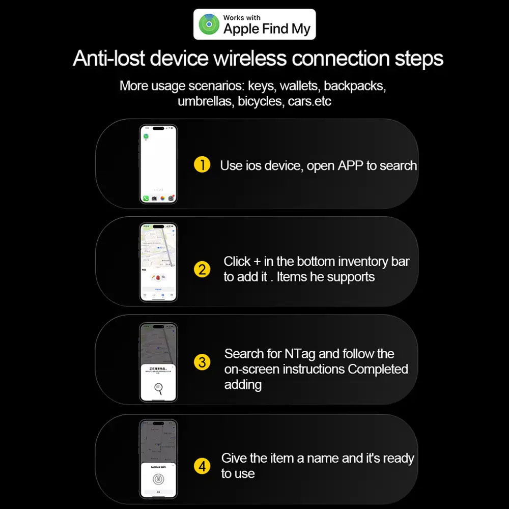Mini GPS Tracker For Apple Find My App ITag Anti-Lost Device | Shopee ...