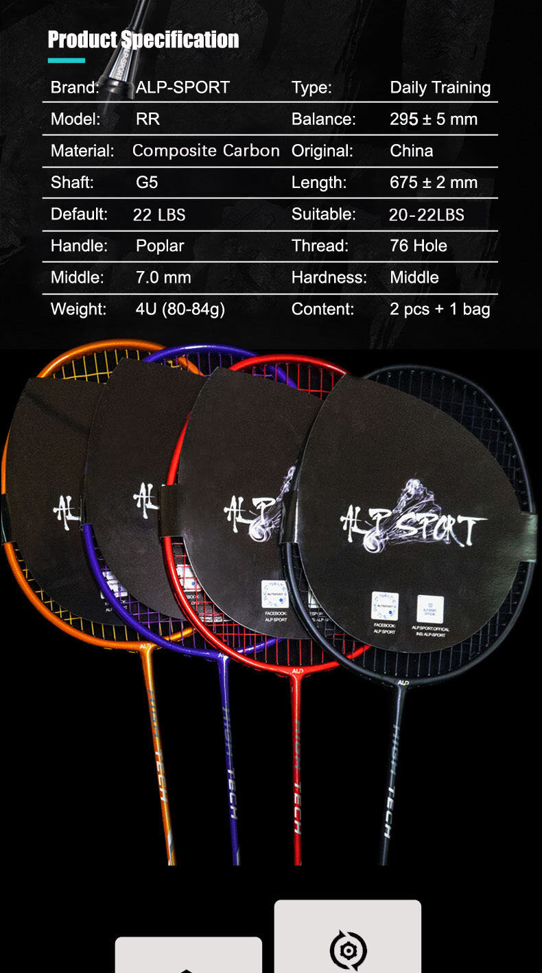 ALP RR 2pcs 4U G5 Original Design Full Carbon Fiber 20-22Lbs Strung ...