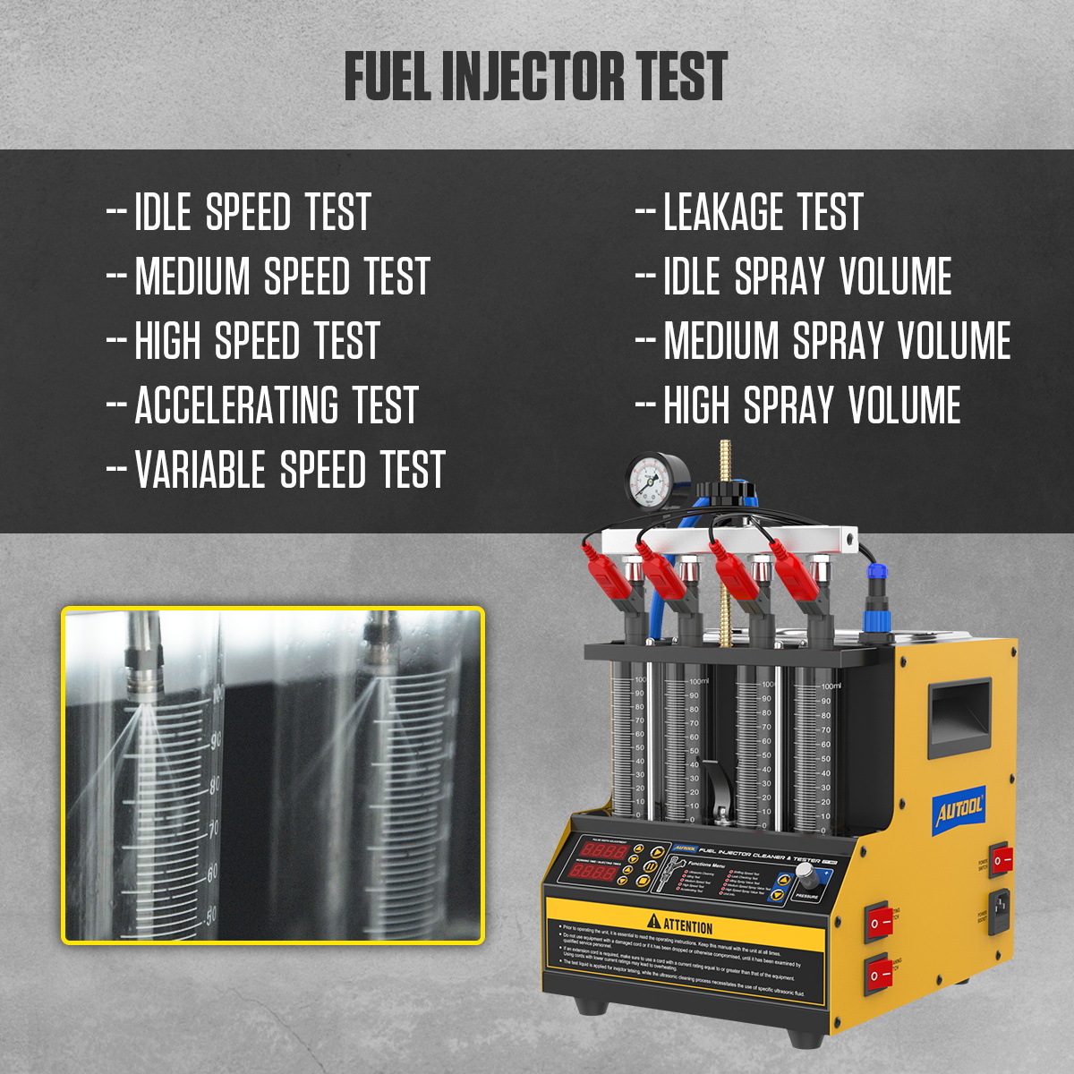 【Local Stock】AUTOOL CT160 Fuel Injector Cleaner Machine For Car Fuel ...
