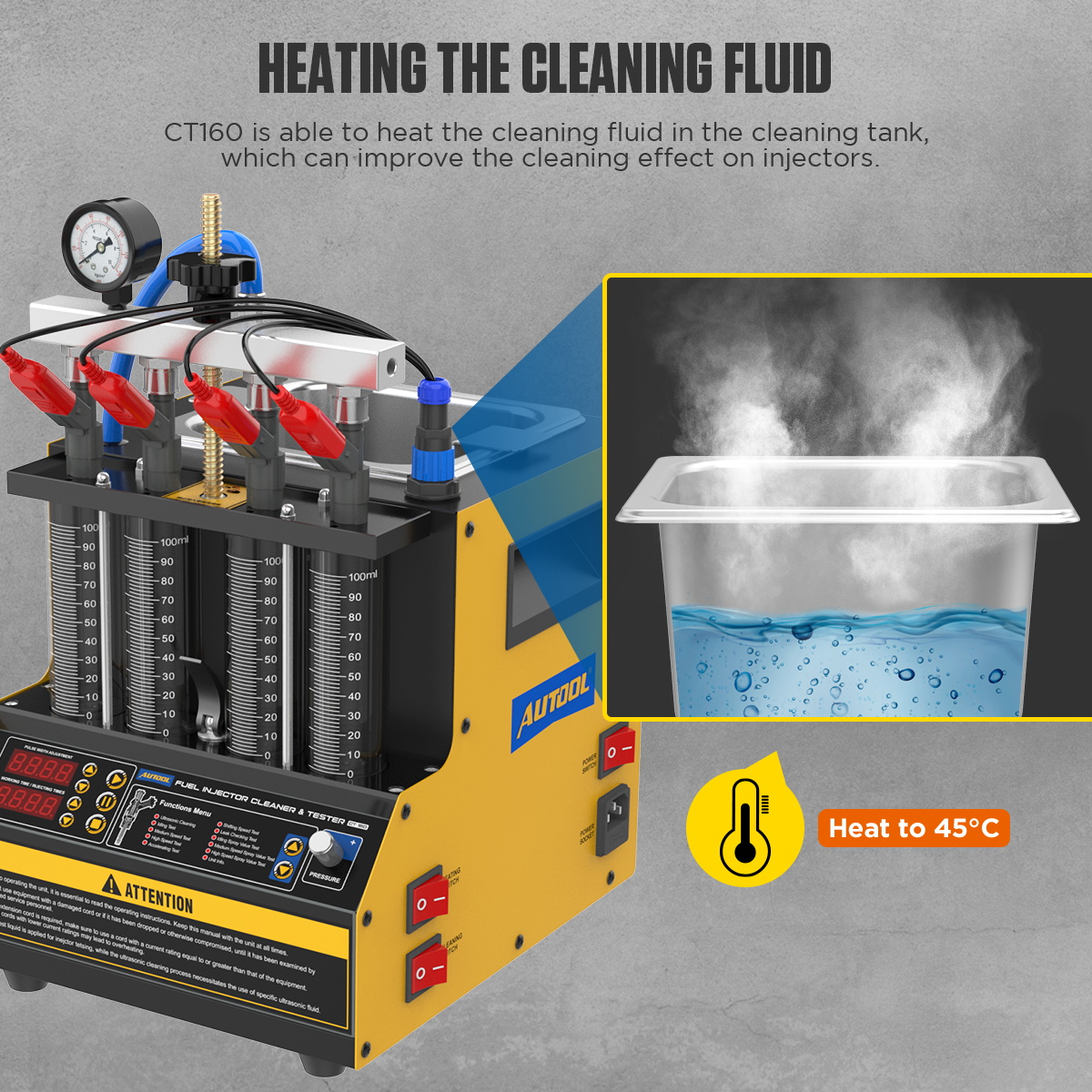 【Local Stock】AUTOOL CT160 Fuel Injector Cleaner Machine For Car Fuel ...