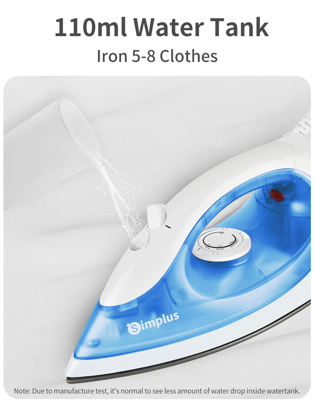 Simplus Electric Steam Iron丨1300W | 110ml Tank | Garment Steamer丨Portable Handheld GTJH006 ...