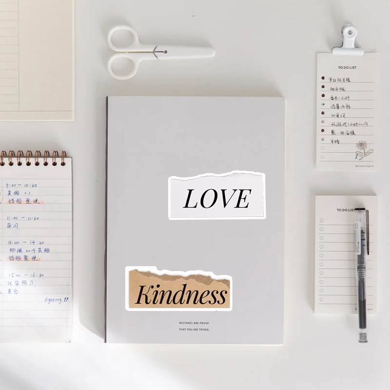 VintageNote 60pcs English Tear-Off Stickers – Retro Sentence Decorative ...
